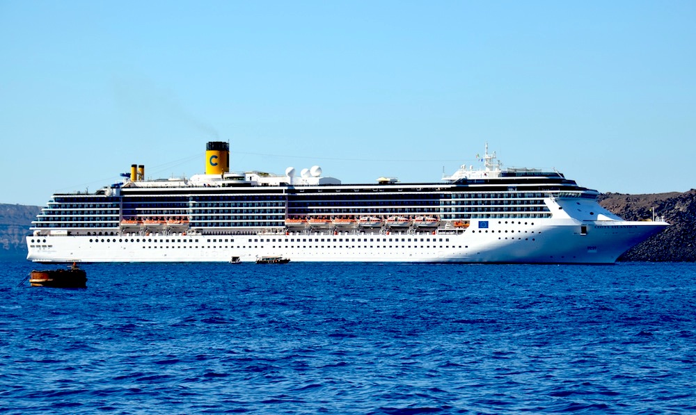 Costa Atlantica @ Santorini - Margaritaville At Sea Islander - Shipfriends